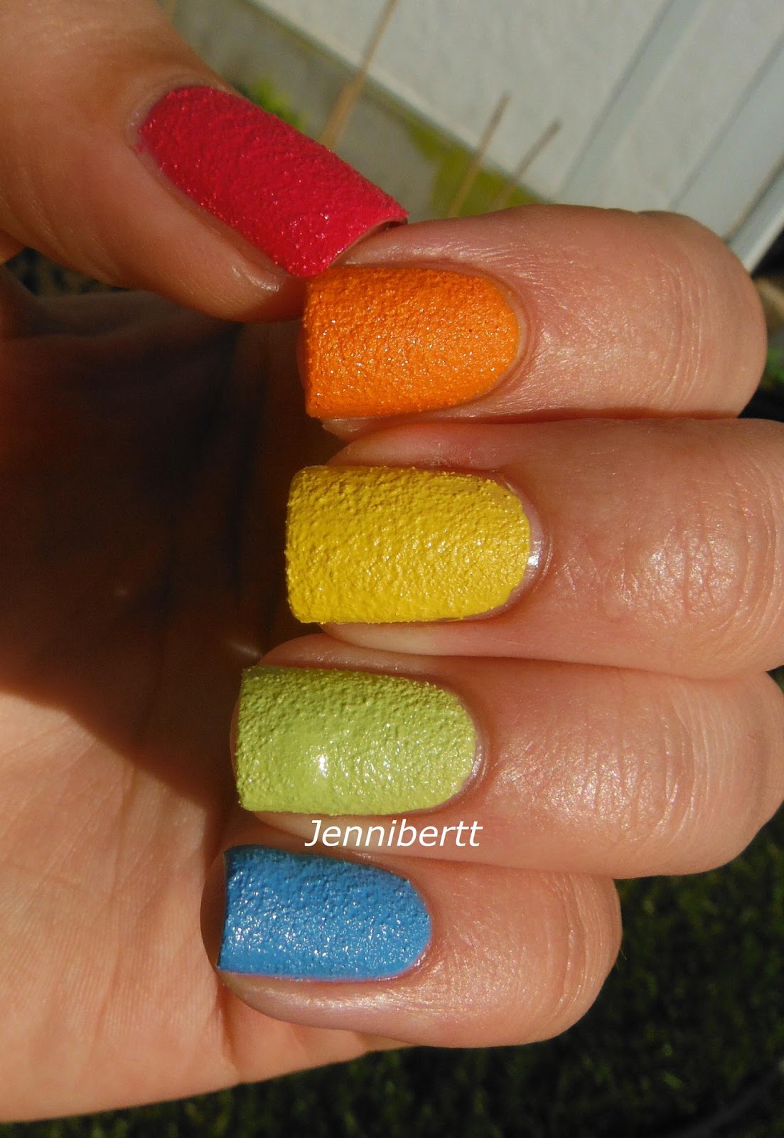 Jennibertt's Nails: Texture Rainbow