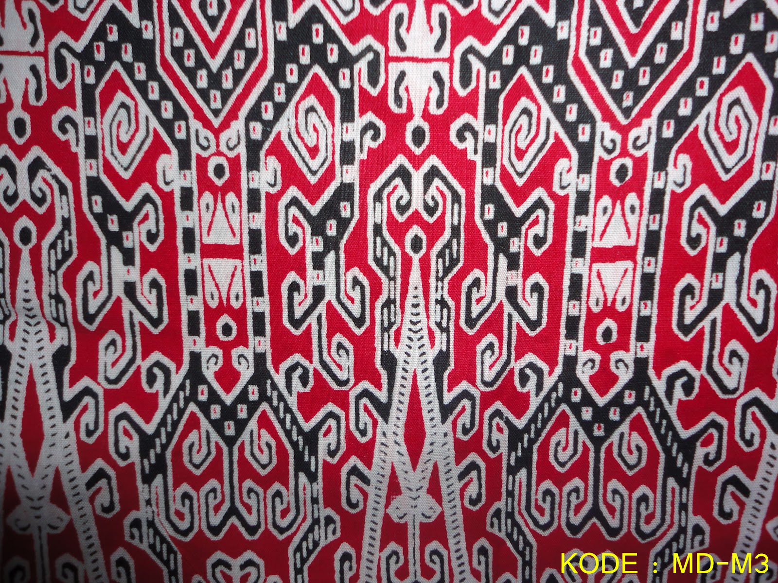 Batik Motif Dayak Khas Kalimantan, : BATIK MOTIF DAYAK BAHAN KATUN