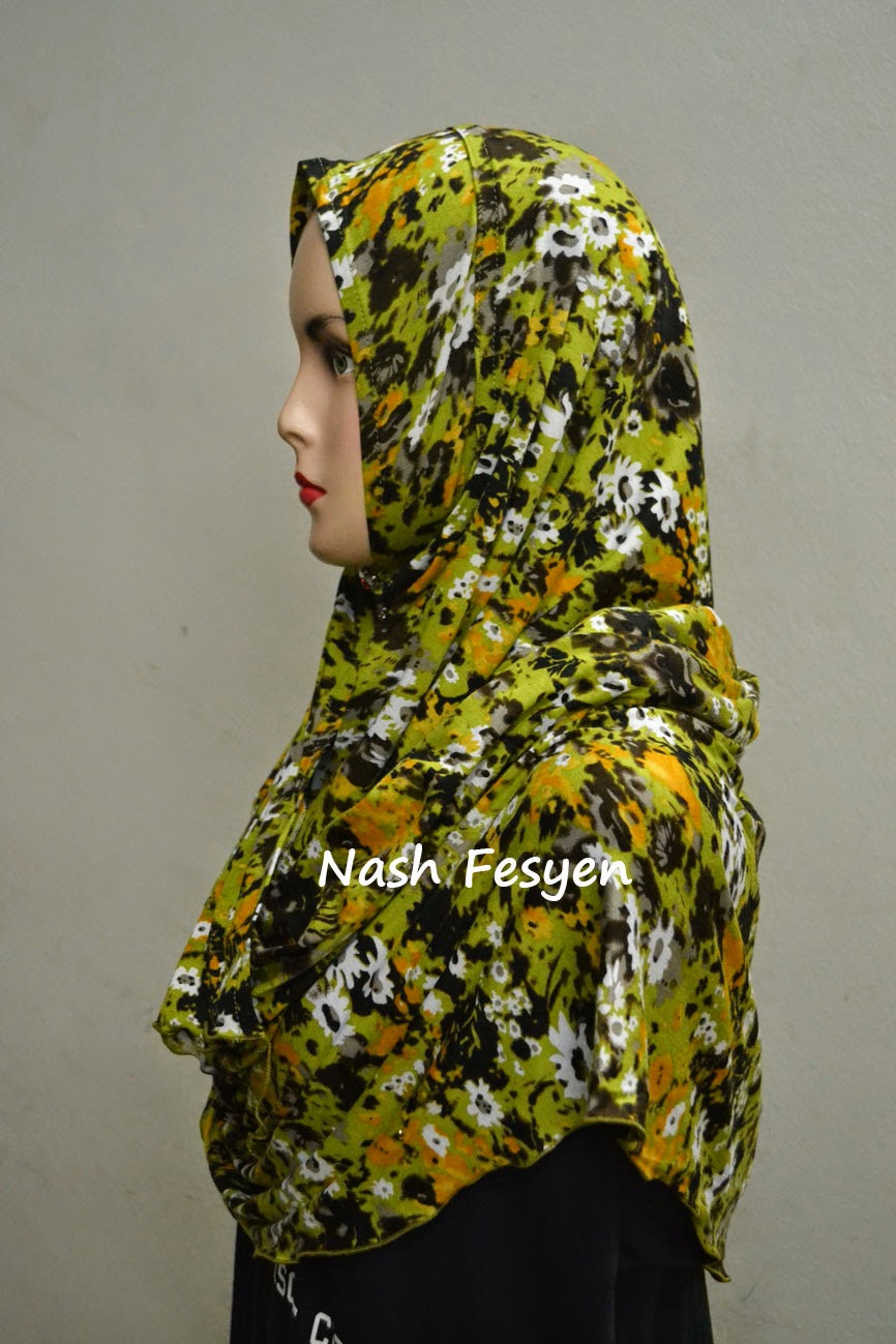 Nash Fesyen: Shawl Instant Lycra Bercorak