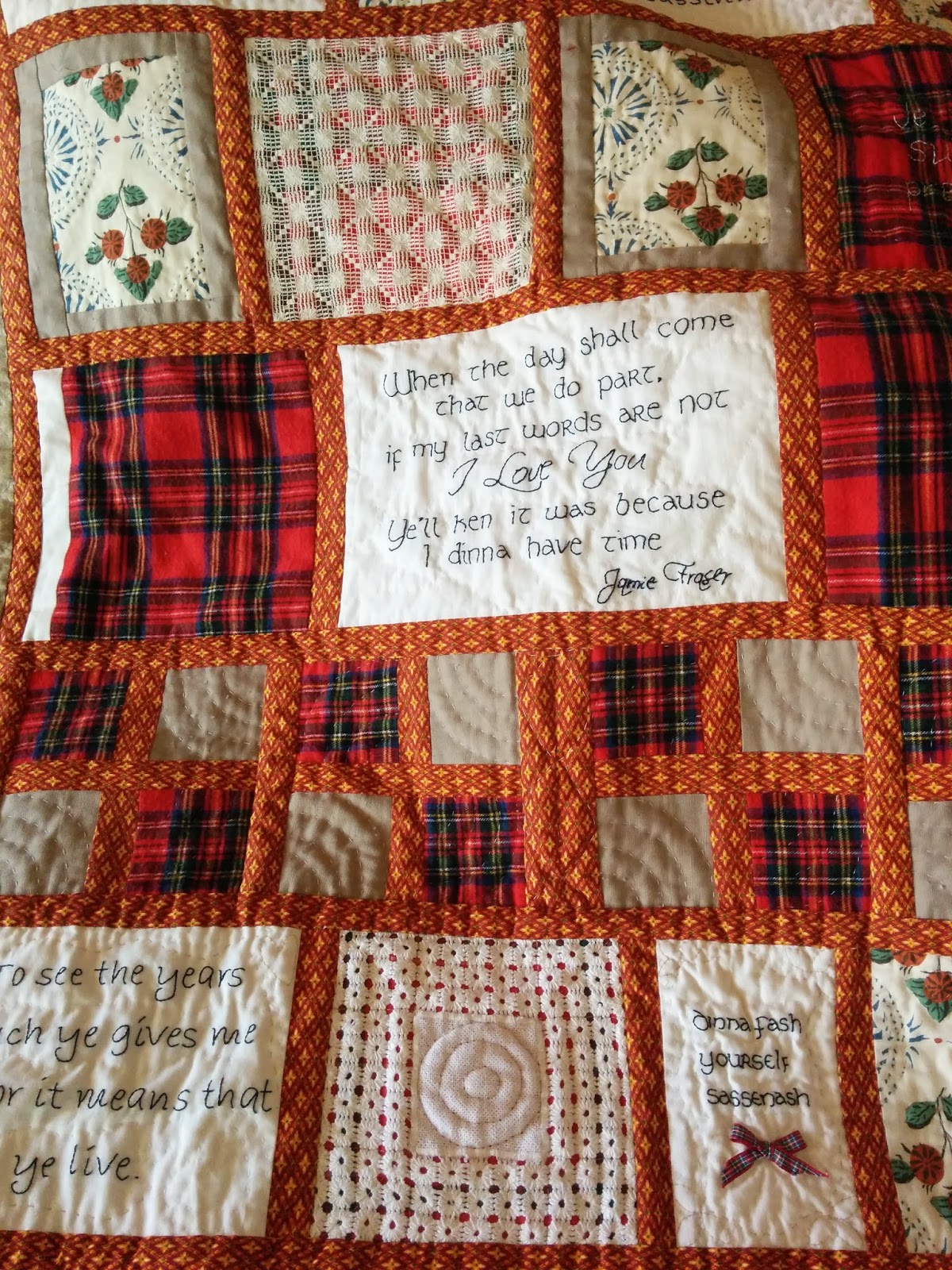 Glorias quilts: Outlander quilt, nästan klart!