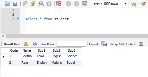 Mysql temporary table Creation.