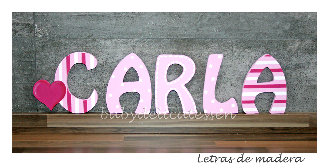 BABY DELICATESSEN LETRAS DE MADERA: CARLA