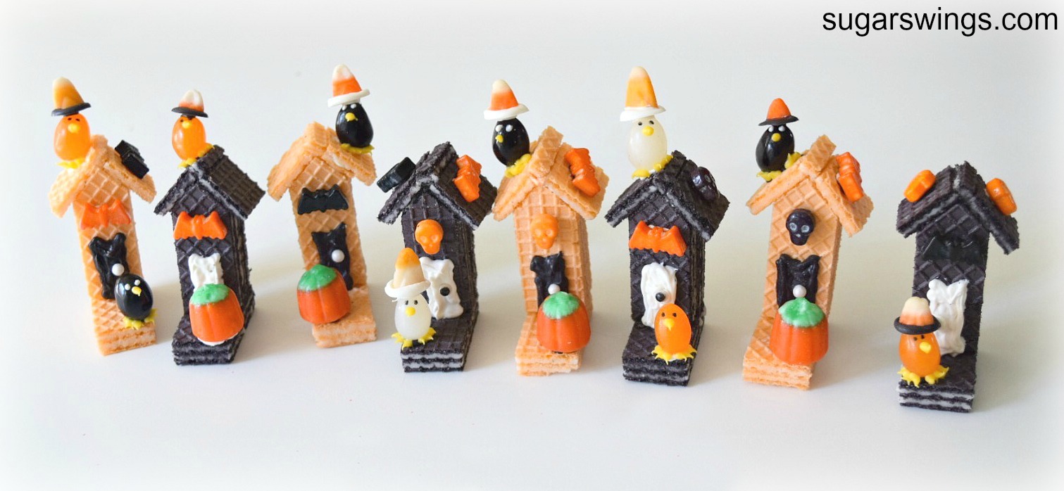 Sugar Swings! Serve Some: Halloween Sugar Wafer Mini Houses