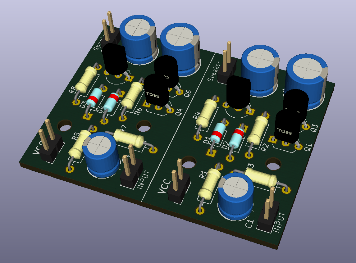 Audio Amplifier with Common Transistors · One Transistor