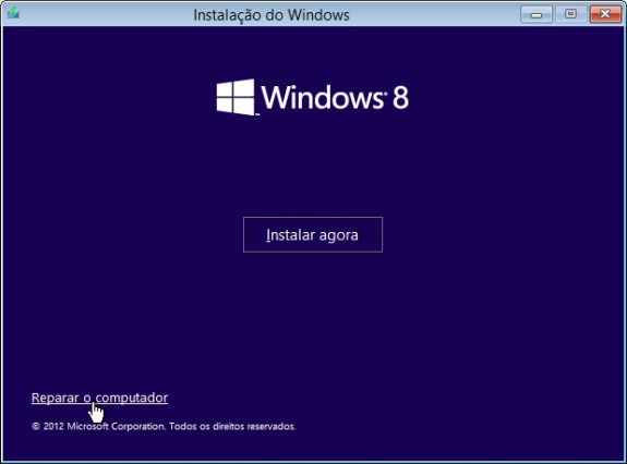 Ambiente de Recuperação do Windows-WinRE