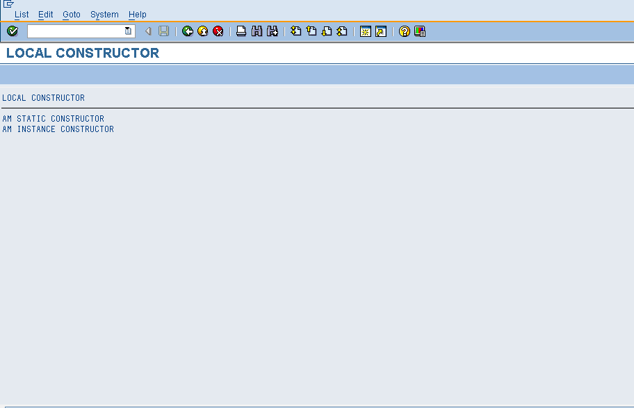 SAP TECH: Local Class : Creation of Constructor