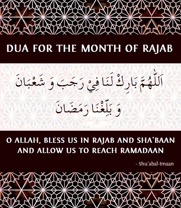 Journey towards Allah : Masnoon Dua for Rajab