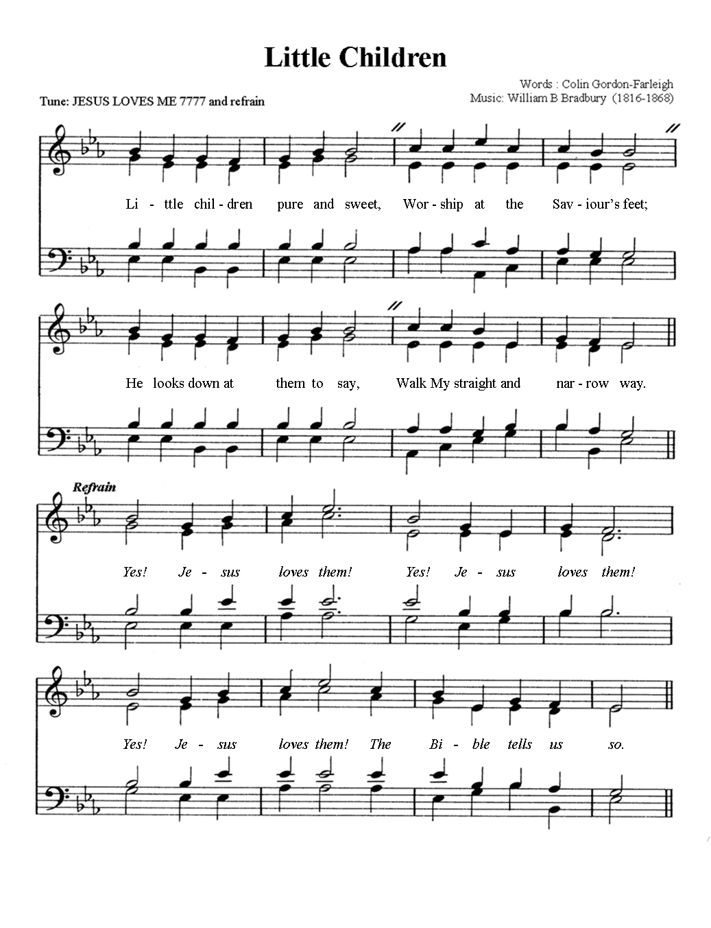 Share My Journey: A hymn for the Sunday School: 'Little Children'