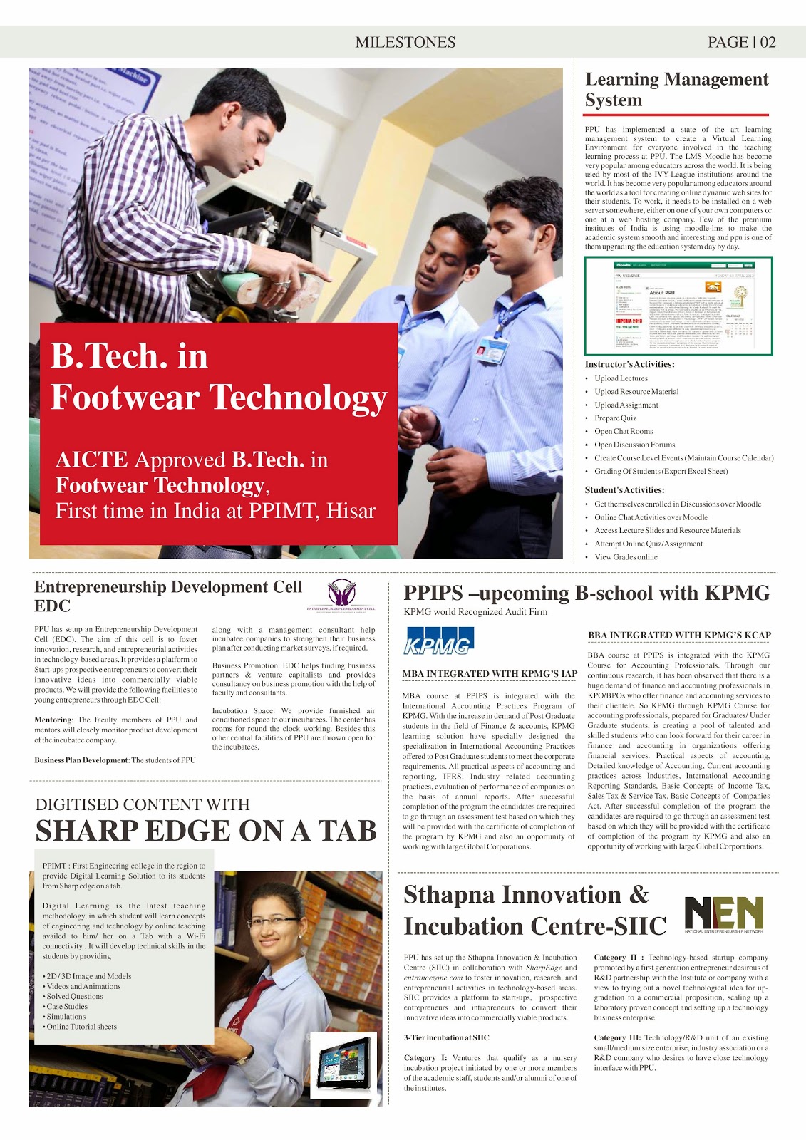 Milestone a college newspaper design idea