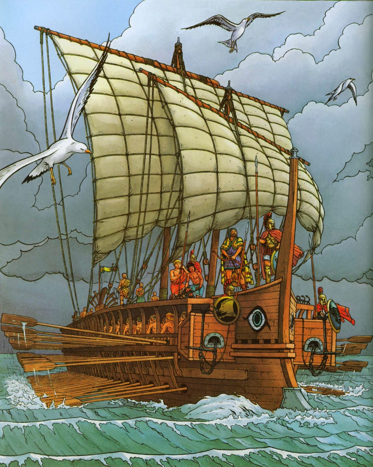 Trirreme+ateniense+1.jpg (1280×1600) | Barcos antigos, História naval ...