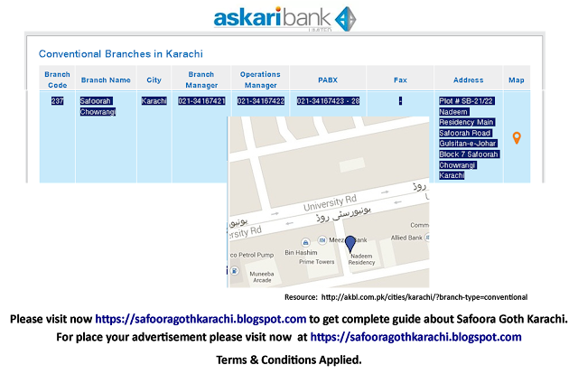 [Updated] Safoora Goth Chowrangi Karachi Postal ZIP Code 2020 Sindh ...