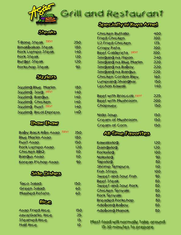 Lutong Cavite : Asao Grill and Steak House