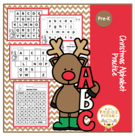 Christmas Alphabet Practice ~ Preschool Printables