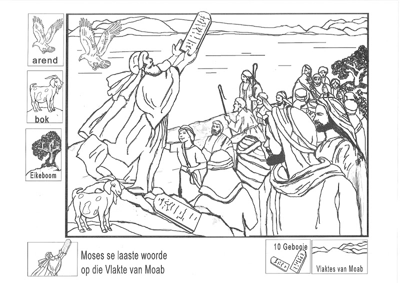 Bybel Inkleur Prente Vir Kinders Sketch Coloring Page