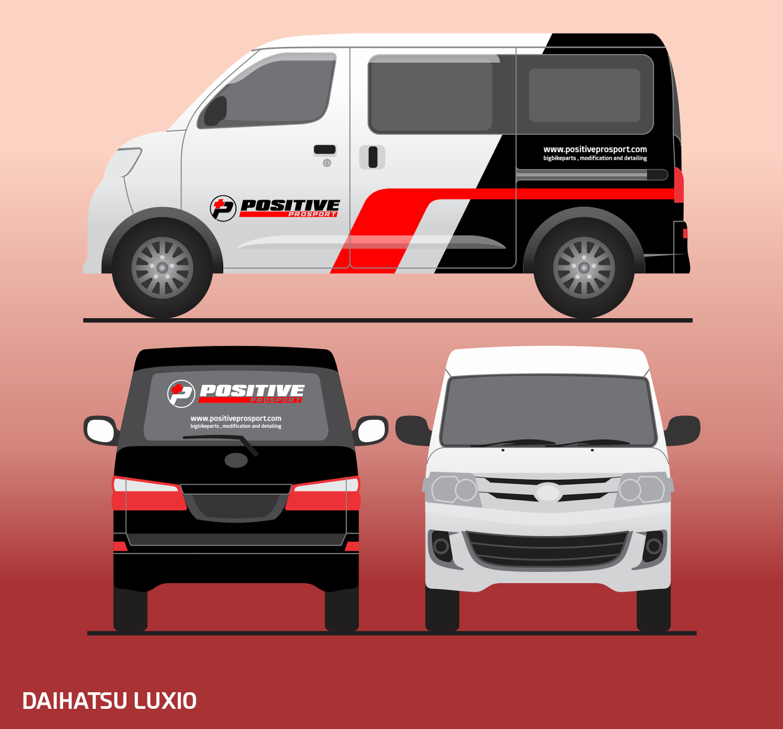 Jasa Desain Livery Bus dan Mobil: Desain Livery Mobil Positive Prosport ...