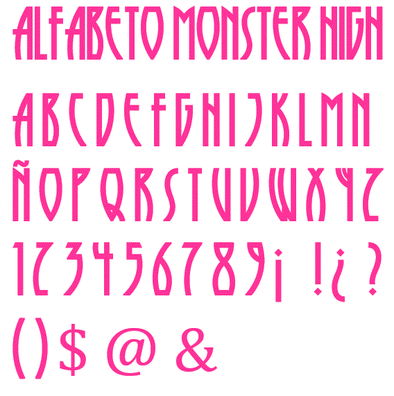 Abecedario monster high - Imagui