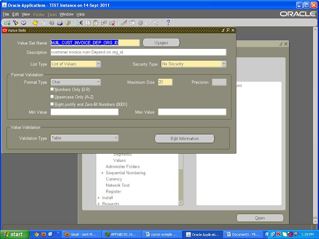 Bhaskar Reddy Oracle Applications Steps To Create A Dependent Value Set In Oracle Apps