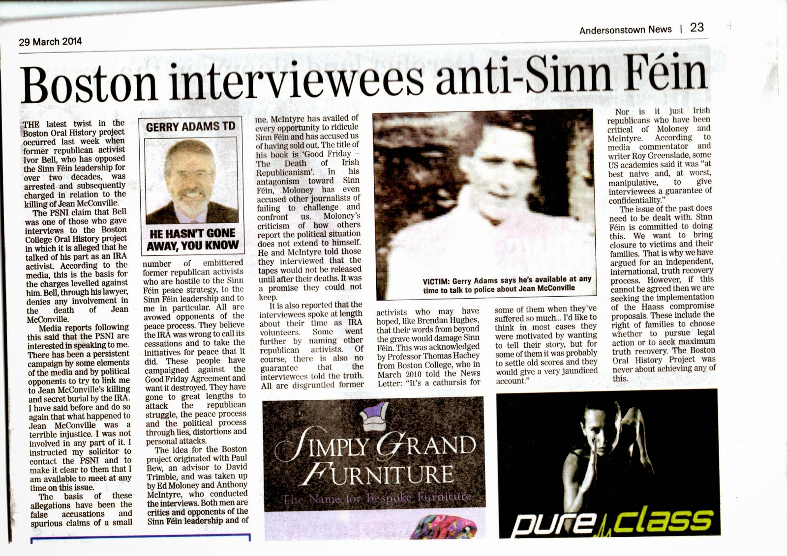 TRANSCRIPT: Michael Reade Show @LMFMRADIO Anthony McIntyre responds to ...