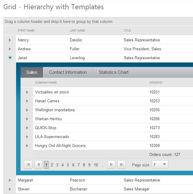 Aplicaciones web asp.net: RadGrid anidados Master-details