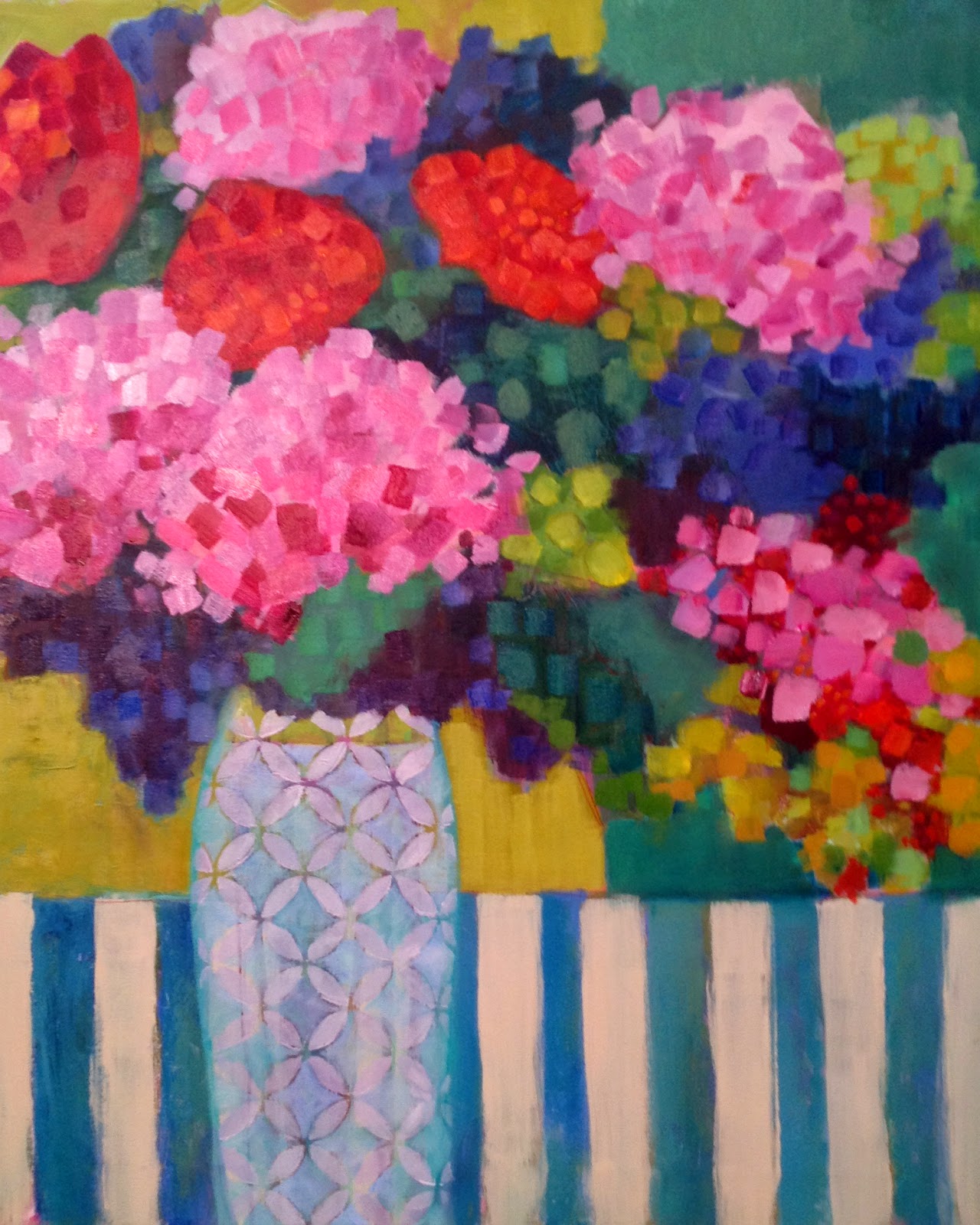 Still Life Artists International: "Hydrangeas & Roses" by Santa Fe ...