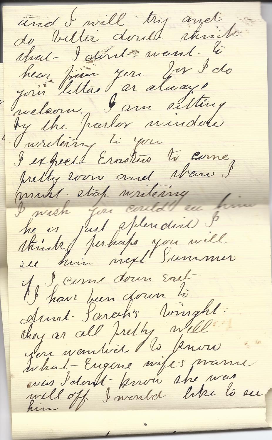 Heirlooms Reunited: 1875 letter to Miss Dora Thompson at Dixfield, Maine