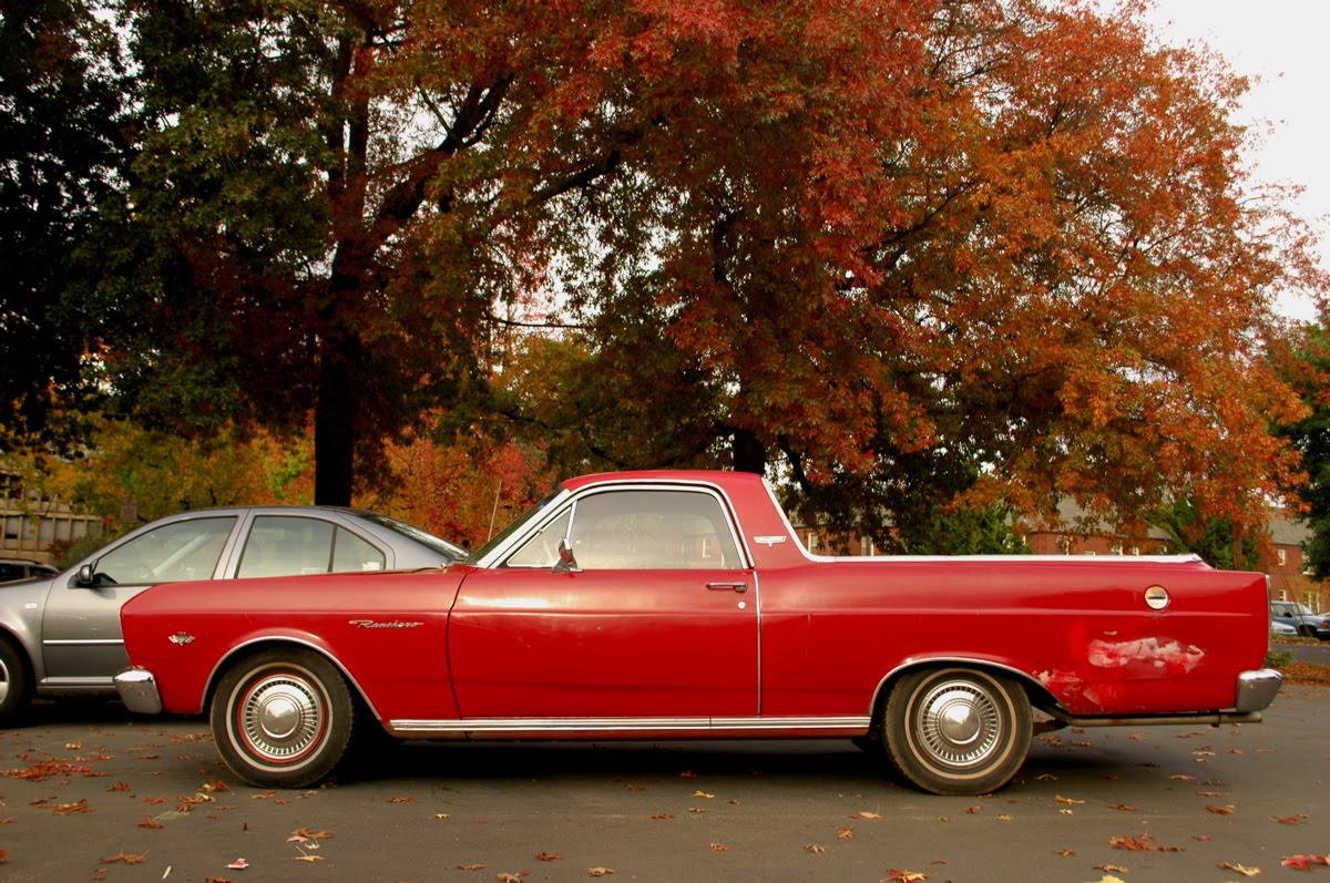 OLD PARKED CARS.: 1966 Ford Ranchero.