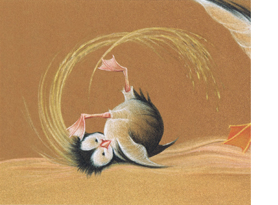 Momo celebrating time to read: Puffling Patrol by Ted and Betsy Lewin