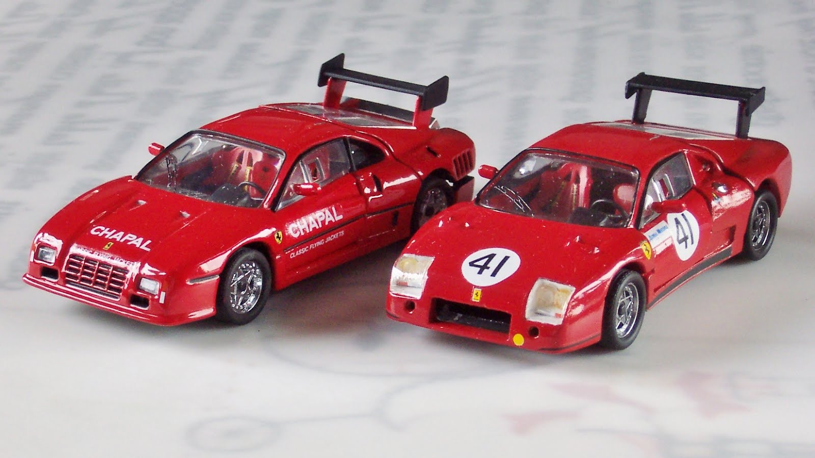 Modifications of 1:43 models: Ferrari