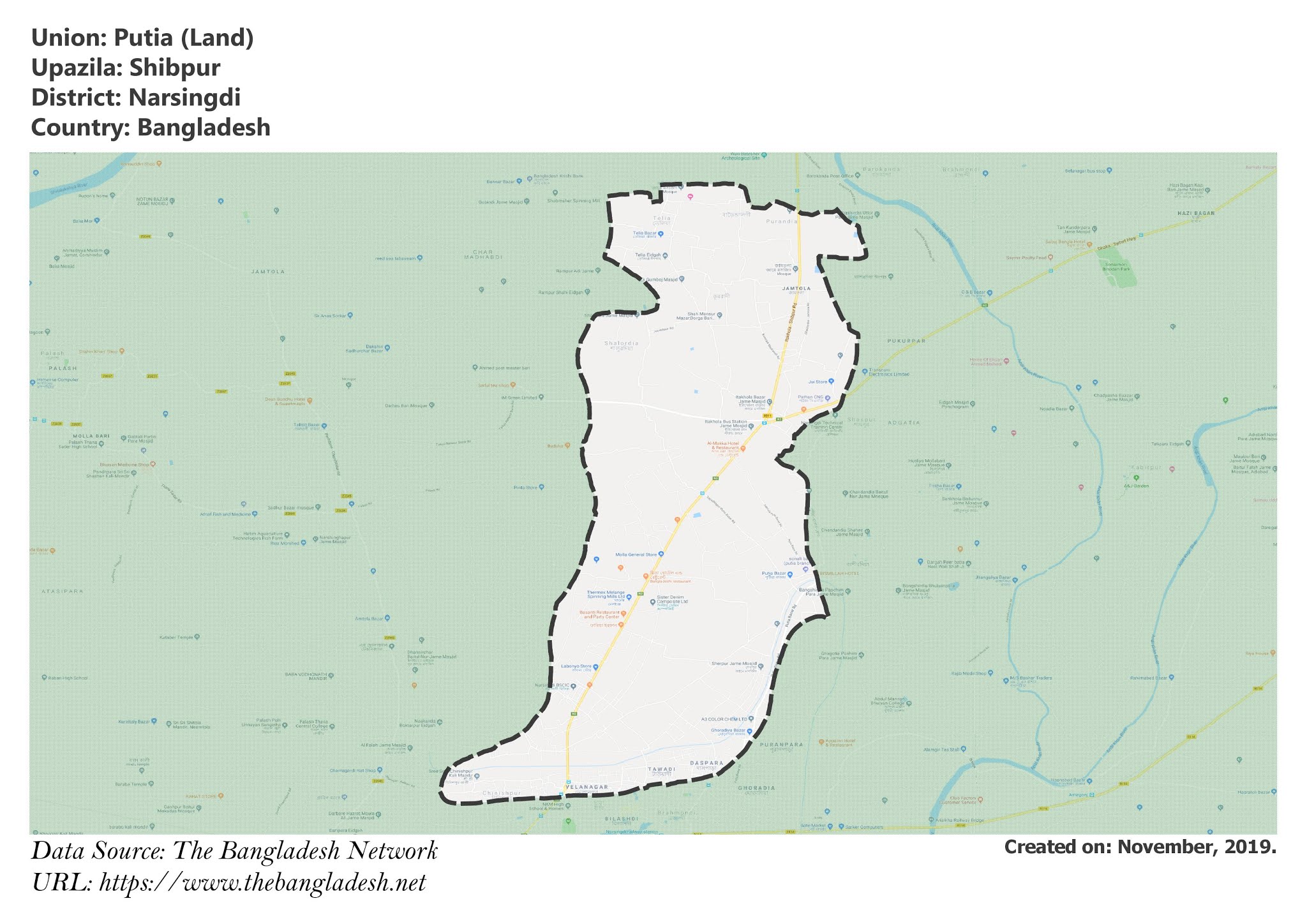 Putia Union, Narsingdi