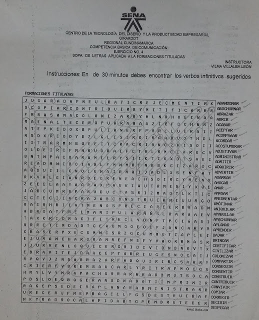 Tecnologo en Contabilidad y Finanzas Ficha: 1096677A: SOPAS DE LETRAS