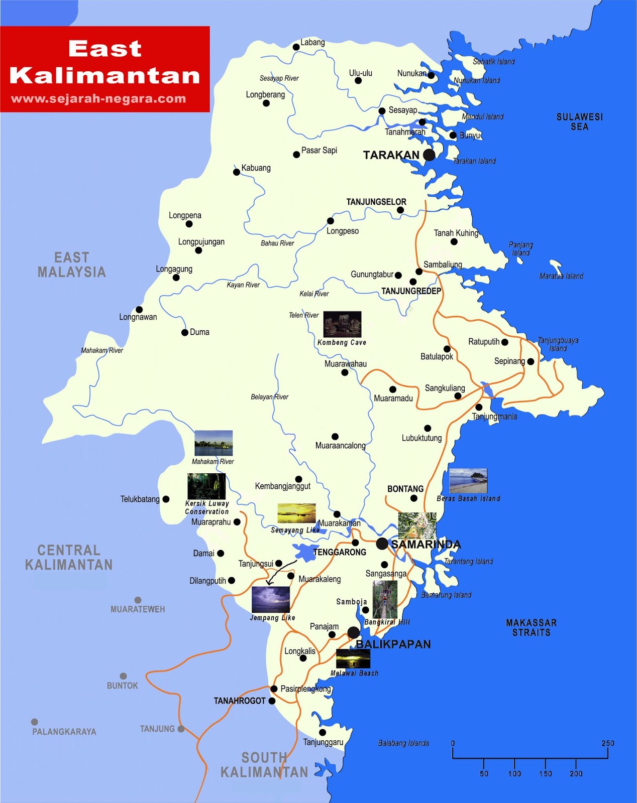 East Kalimantan Map High Resolution - Web Sejarah