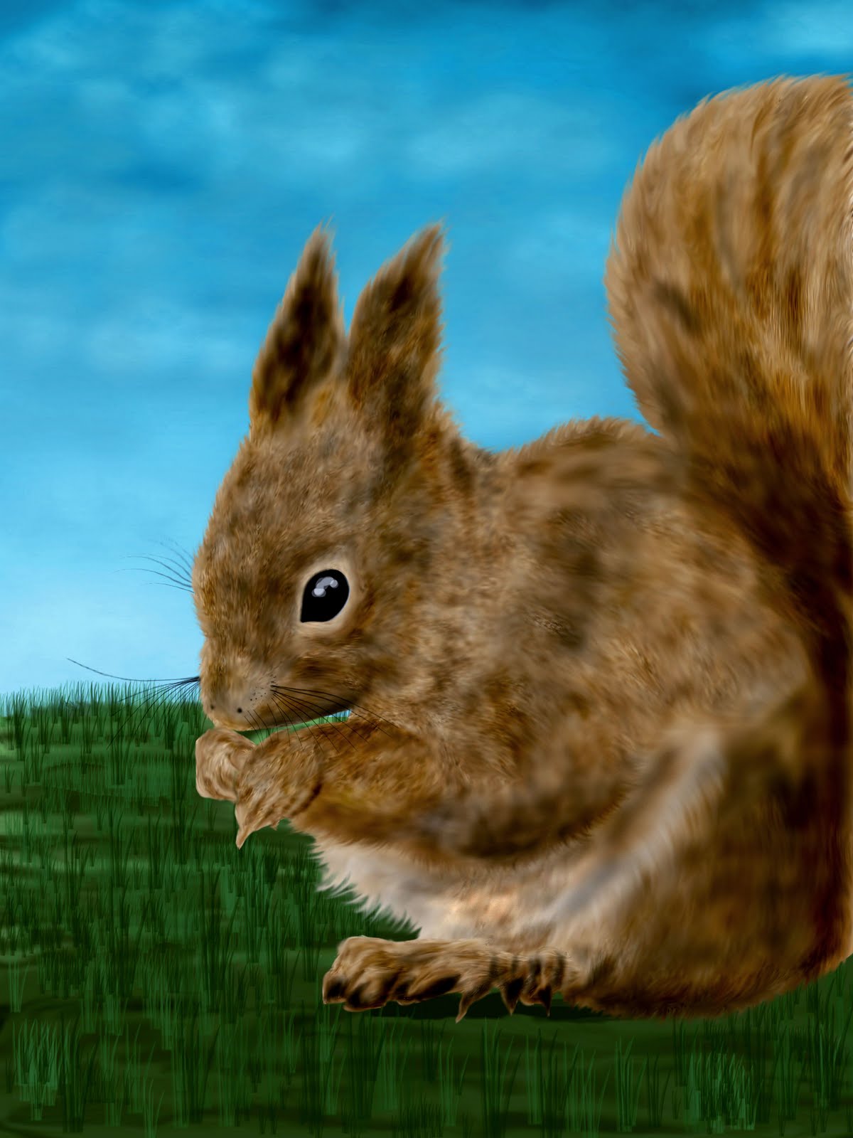 Nisha Gandhi Art: Squirrel Painting