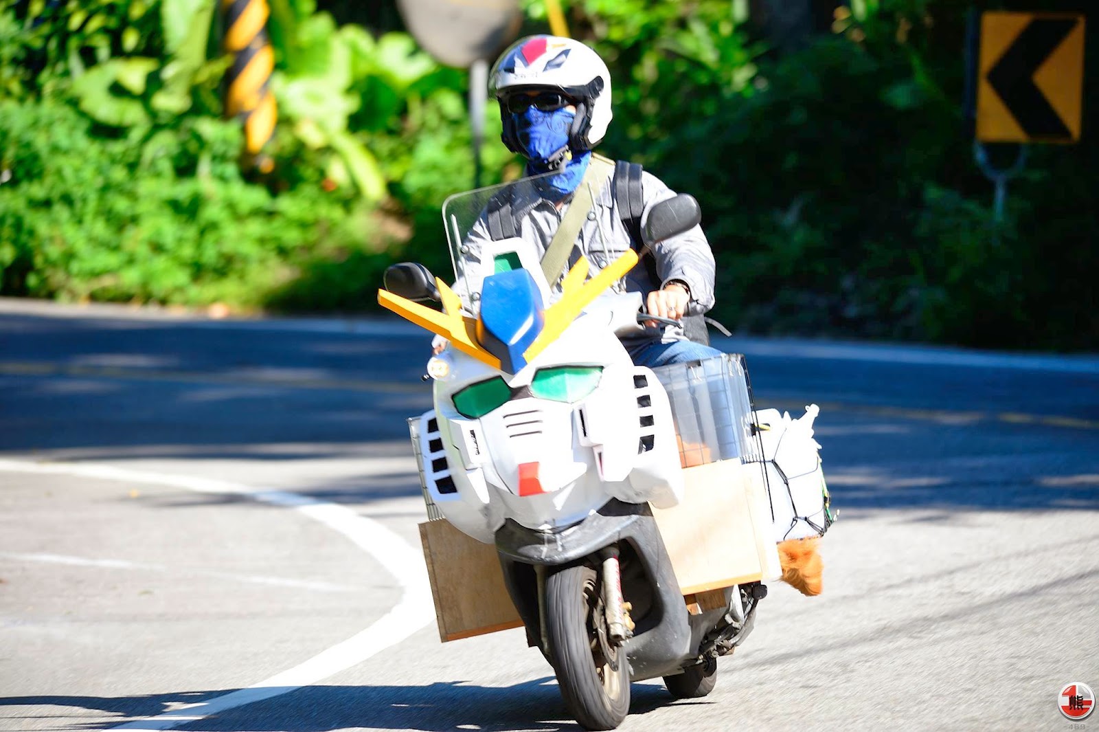Mobile Suit Gundam inspired motorbikes