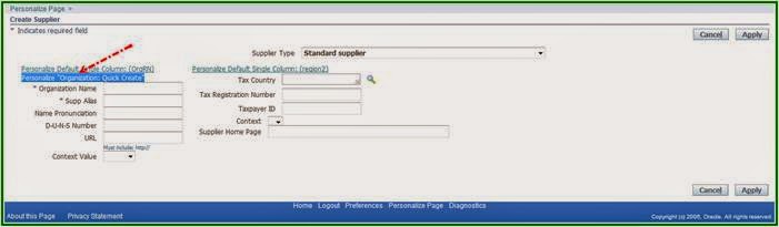 Oracle Applications Oracle Application Framework Oaf Personalizations