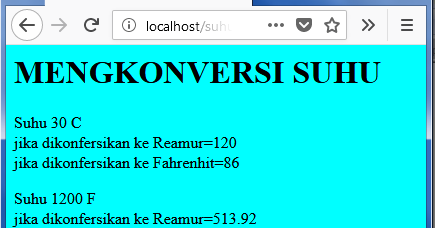 Membuat Konversi Suhu Sederhana Dengan PHP
