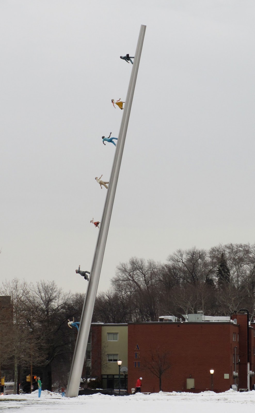 Pittsburgh Murals and Public Art: Walking to the Sky by Jonathan Borofsky