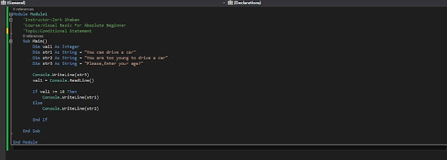 Conditional Statements In Visual Basic Wisdom Stack