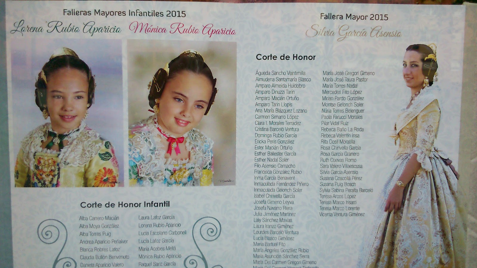 TRADICIÓN FALLERA: FALLERAS MAYORES DE LA FALLA JOSE Mª HARO-POETA MAS Y ROS