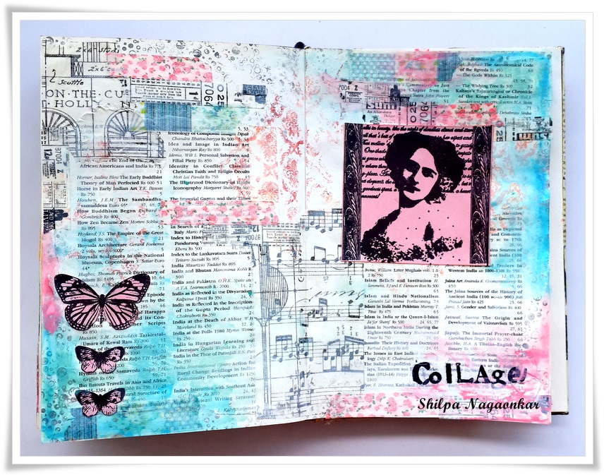 The Artistic Stamper Creative Team Blog: Collage Journal page by Shilpa