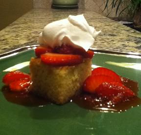 Gluten and Dairy Free Living: Yellow Birthday Cake - Strawberry Shortcake