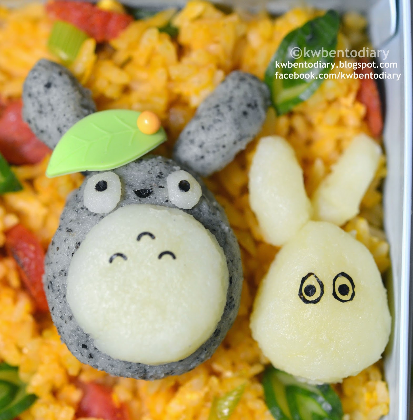 Karenwee's Bento Diary: Bento2015#Feb24~Totoro & Chibi Mashed Potato