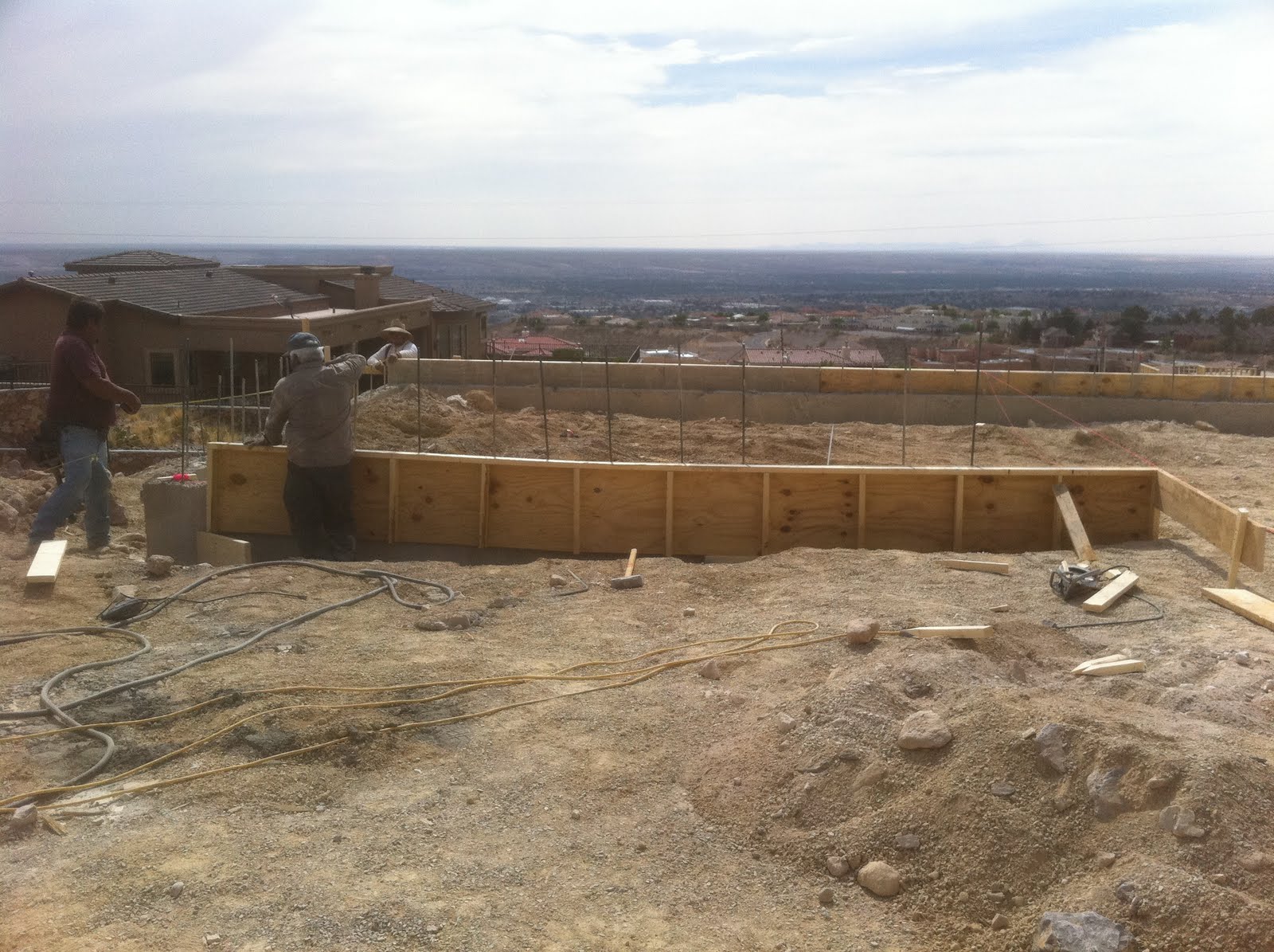 Stockton Residence: Stem Wall Complete - Foundation Forms Started