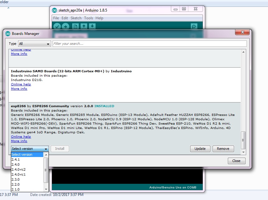How I successfully installed my ESP8266 board on Arduino IDE