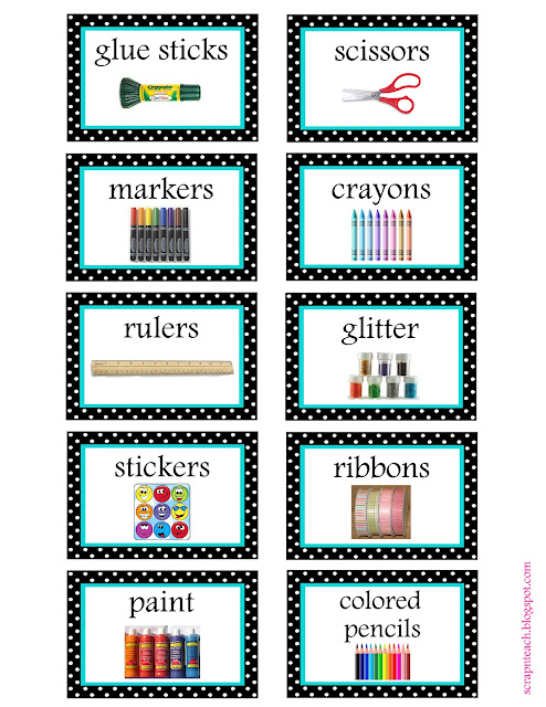 Scrap N Teach: Free tub labels