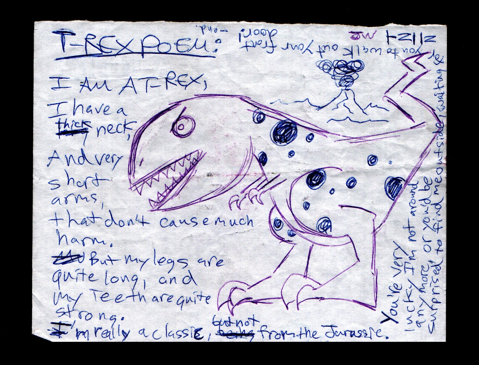 MY MAD MAD MAD MAD MONSTERS 4 ME: Terrible T-Rex Poem