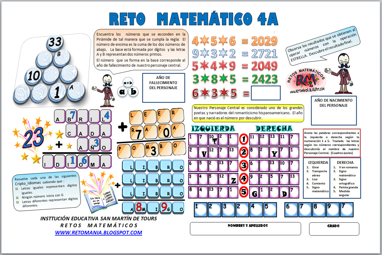RETOS CON AMOR ~ RETOS MATEMÁTICOS