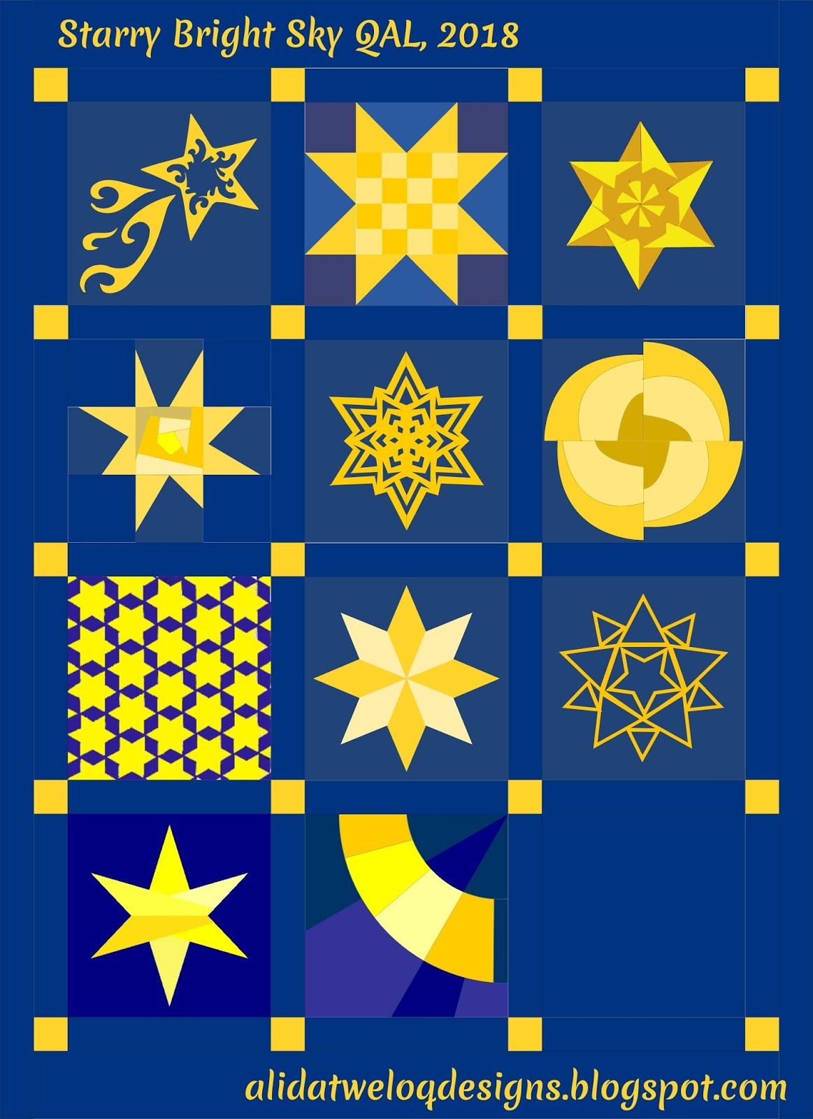 Starry Bright Sky Sundays (3): 11 blocks layout revealed! | Alida ...