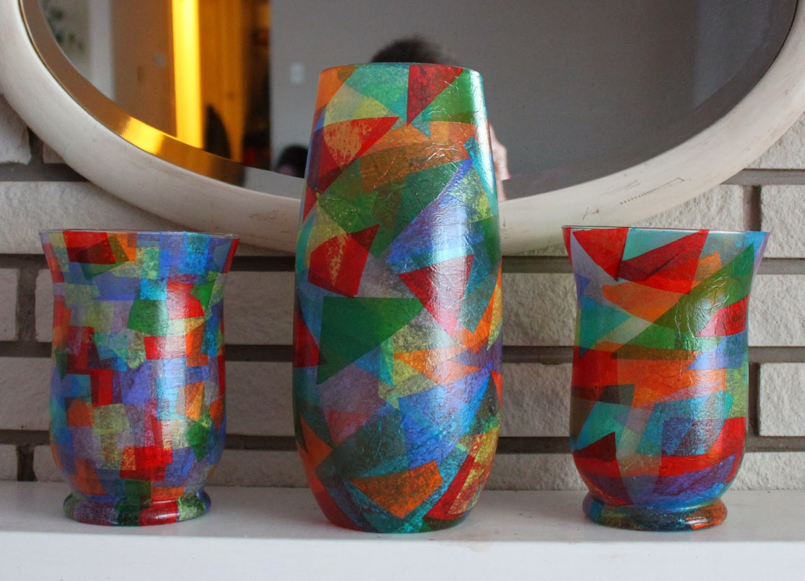 Geometric Shapes Vases - by Mom ♥ | The Creative Glow: Geometric Shapes ...