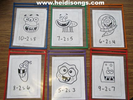 Monster Teeth Subtraction! And a HeidiSongs Subtraction Book!