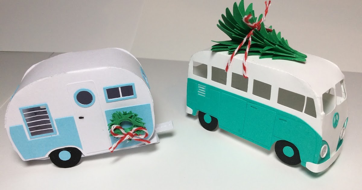 Papercrafts and other fun things: Peace Van with a Miniature Travel Trailer